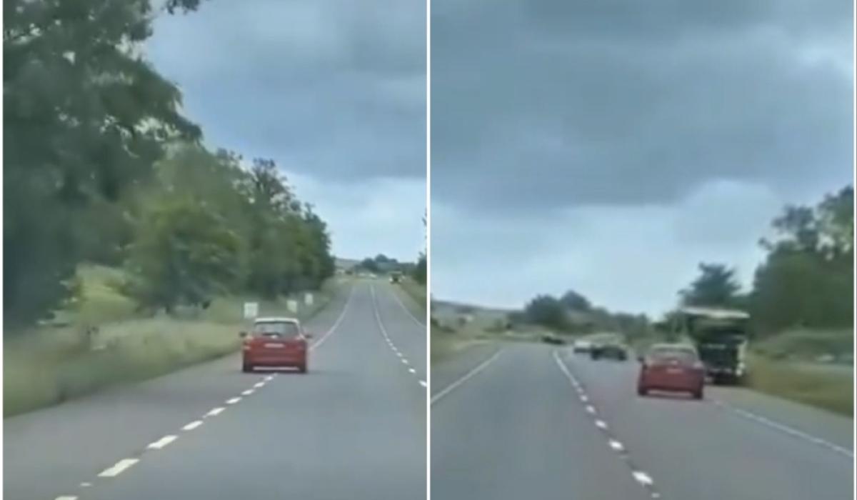 'Out of control' - Shocking video shows car on N17 swerving into ...
