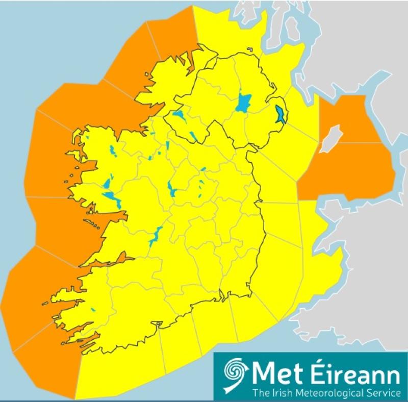 Status Yellow weather warning issued for island of Ireland tomorrow ...