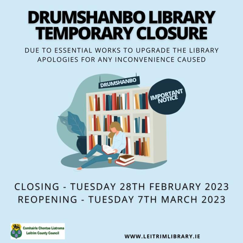 Temporary closure of Drumshanbo library this week - Leitrim Live