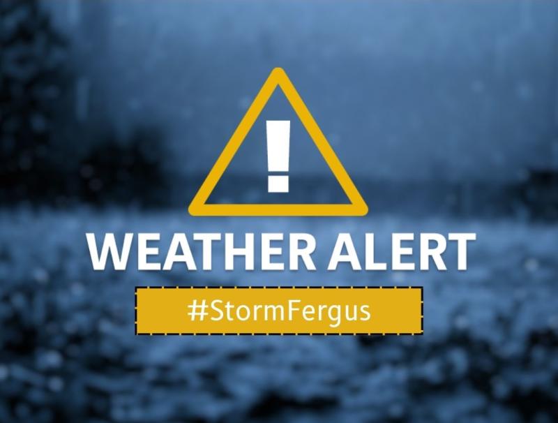 Further Orange and Yellow Weather Warnings for Storm Fergus this ...
