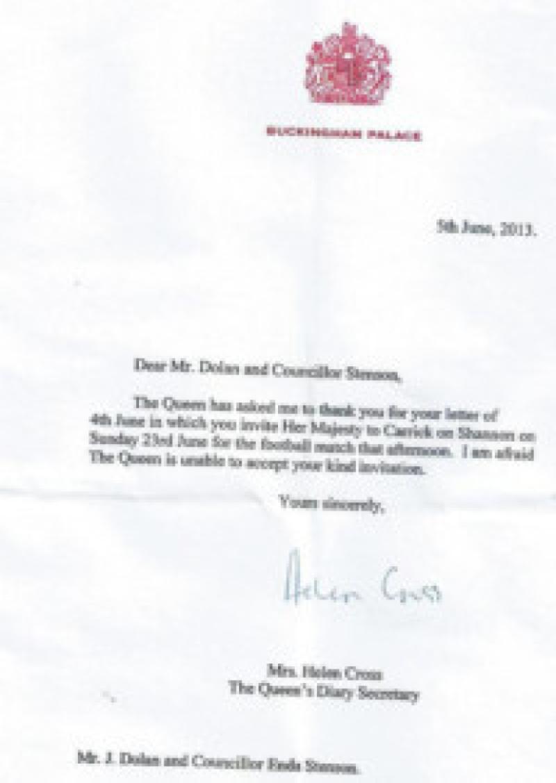 Queen sends her apologies ahead of Leitrim v London clash - Leitrim Live