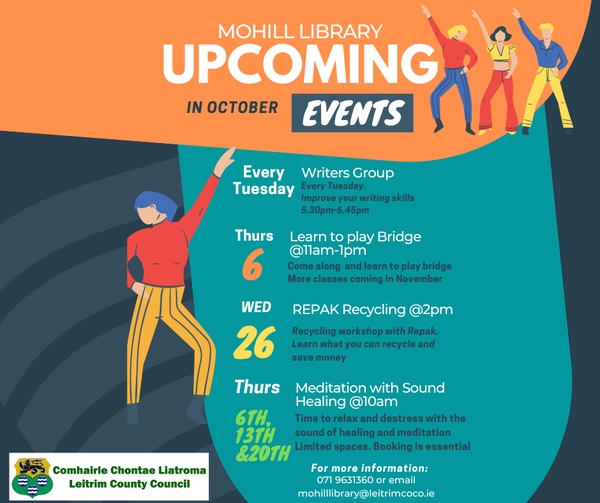 Free events this October in Mohill Library - Leitrim Live