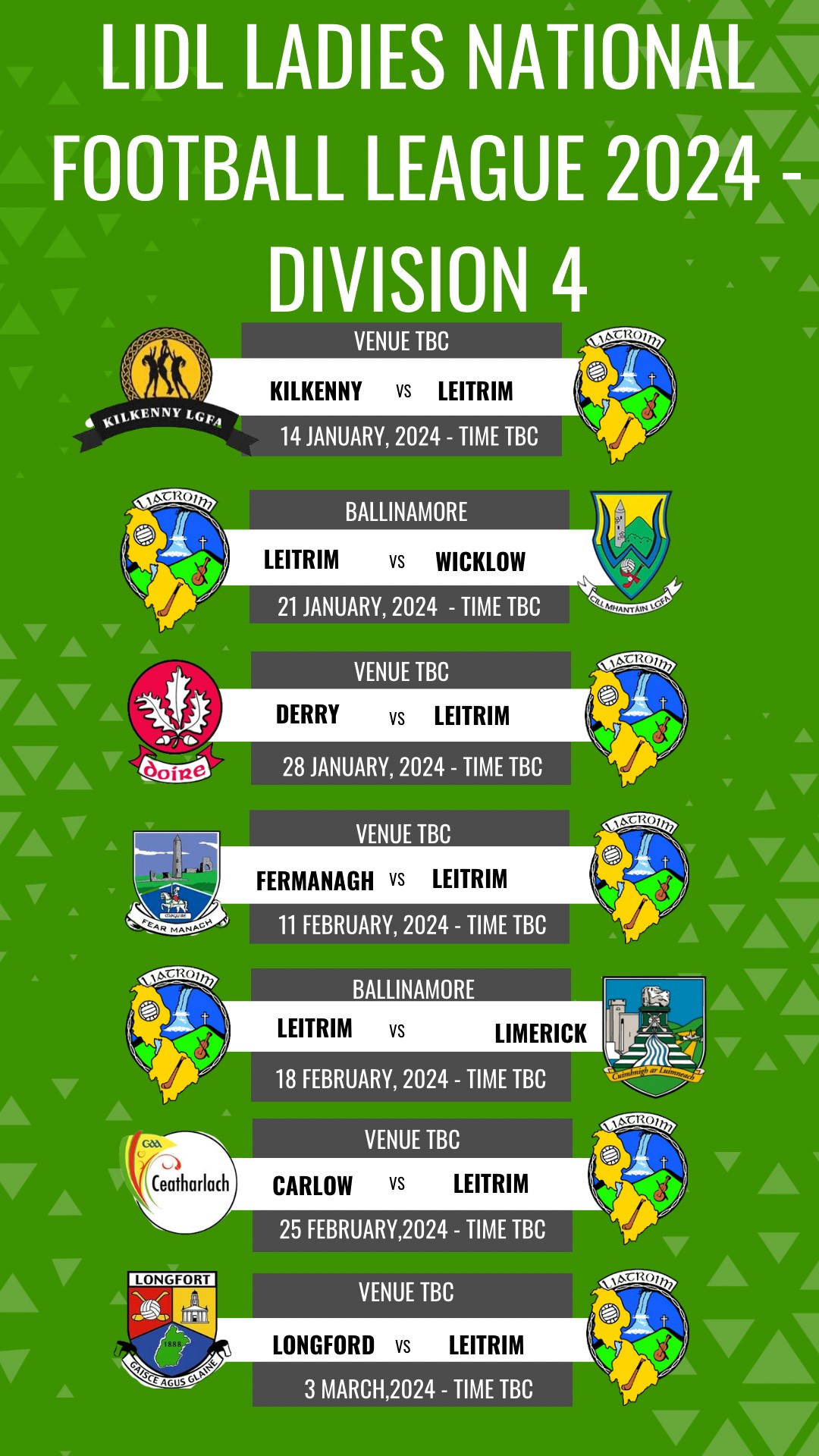 Leitrim ladies start road journey in Kilkenny - Leitrim Live
