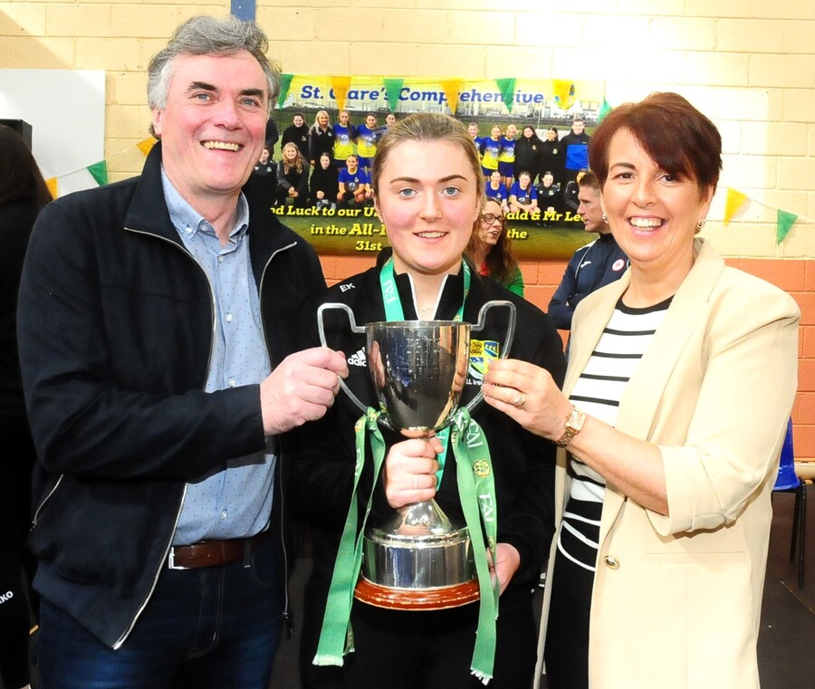 St Clare's CS Manorhamilton honour All-Ireland winning girls soccer ...